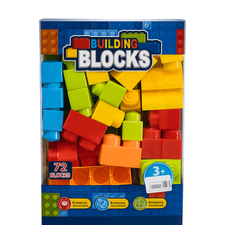 72 Blocks Educational Box: Creative Building Set for Toddlers 3+